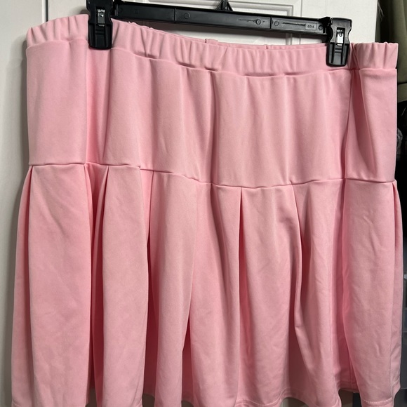 temu | Skirts | Plus Size Pink Top And Skirt Set | Poshmark